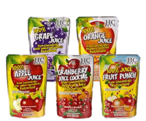Juice Pouches - Peterson Brands 100% Juice
